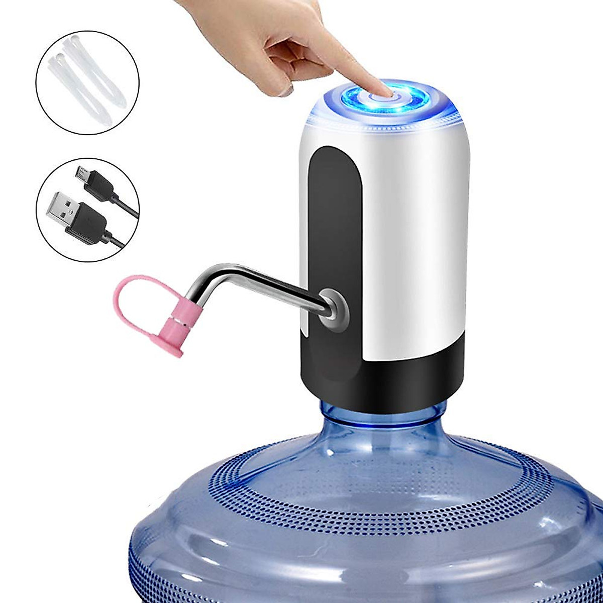 JpGdn 24pcs Silicone Straw Tips Cover (8MM) Reusable Drinking Straw Cap Cover Food Grade for Stainless Steel Straws…