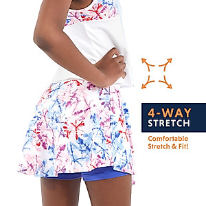 Street Tennis Club Girls Tennnis & Golf Tank and Skirt and Built in Shorts with Tie Dye Pattern -Size S/6