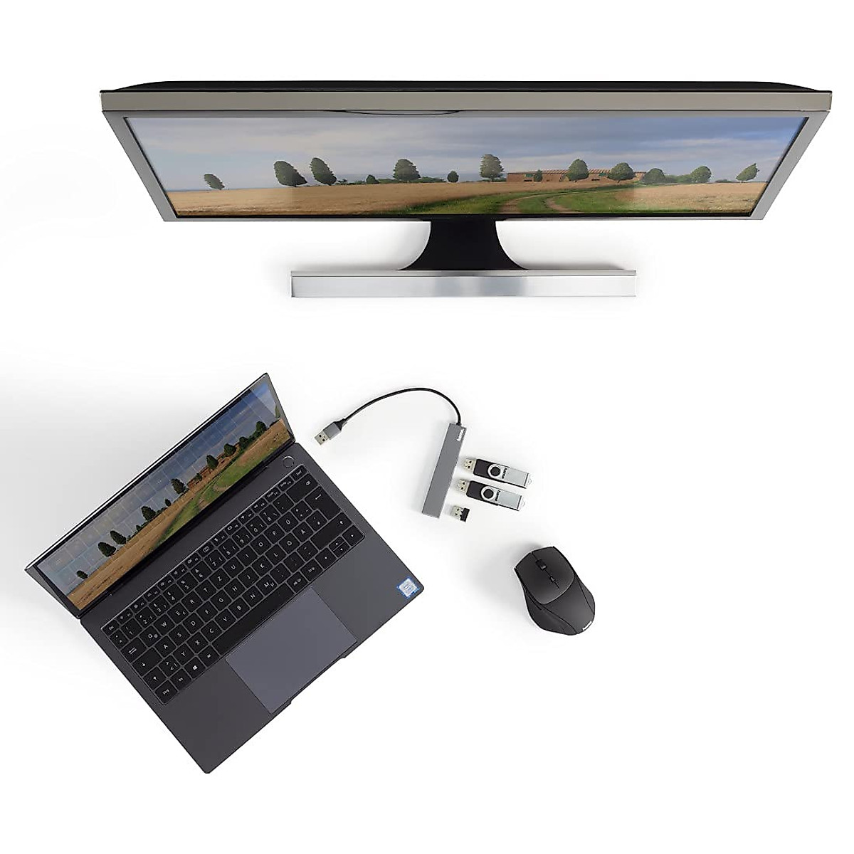 Hama 4 Port 5Gbps Slim USB Hub