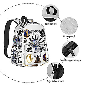 Wednesdoy Dance Backpack Bookbag bag 3d Casual Light Weight Wednesdoy Backpacks For Girls