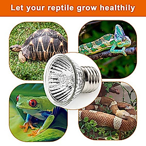 75W Sun Basking Lamp Bulb, AngleKai 6 Pack Full Spectrum UVA UVB Reptile Heat Lamp Bulb for Turtle Sunbathe Heat Lamp Bulb (75W) …