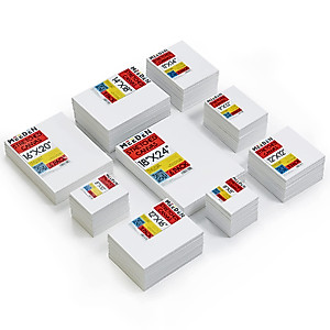 MEEDEN Stretched Canvas, 18 × 24 Inch, Pack of 6, Blank White Canvases for Painting, 100% Cotton, 8 oz Gesso-Primed, Pre-Stretched Canvas for Acrylic Oil Pouring & Airbrushing Painting