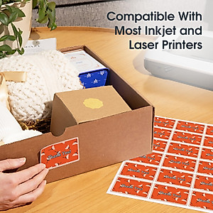 2" Circle Printable Labels Compatible with Inkjet and Laser Printers - 100 Sheets, 2000 Matte White Round Stickers for Product Labeling, Packaging, Organization - Spartan Industrial