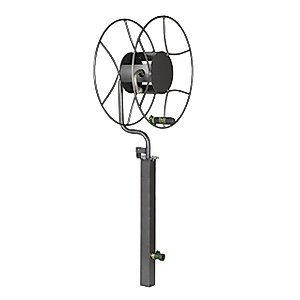 Yard Butler Free Standing Swivel Hose Reel - Water Hose Caddy For Yard or Garden - Outdoor Garden Hose Accessories, Water Hose Reel Rotate 360 Degree, Freestanding Metal Outdoor Water Pipe Stand