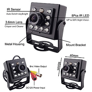 Qcwox HD 1/3 Super CCD 1000TVL 3.6mm 10pcs IR LEDs Mini CCTV Security Camera Surveillance