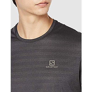 Salomon Men's XA Long Sleeve Tee, Black/Heather, Medium