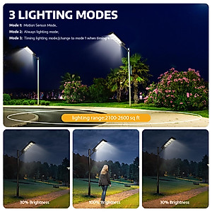 Xmart Solar Street Lights Outdoor Waterproof 80000LM 744 Upgraded LEDs Solar Parking Lot Lights Dusk to Dawn Solar Motion Flood Light Wide Angle Sensor and Remote Control for Area Pole Yard 2-Pack