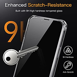 JETech Case for iPhone 14 6.1-Inch with 2-Pack Tempered Glass Screen Protector, 360 Full Body Shockproof Bumper Phone Cover Protective Clear Back (Clear)