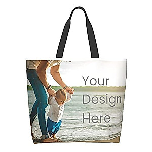Custom tote bag for Man Women Design Your Own Gift Wishes Add Your Name Your Text Custom Tote Bag Custom Handbag Lightweight