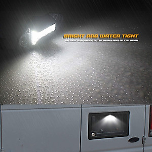 RUXIFEY License Plate Lights Replacement Compatible with Ford E150 E250 E350 E450 E550 Super Duty Econoline Pickup Truck, 6000K White