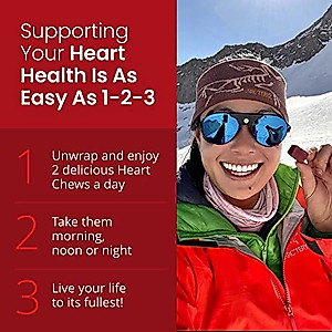 humanN SuperBeets Heart Chews - Nitric Oxide Production and Blood Pressure Support - Grape Seed Extract & Non-GMO Beet Energy Chews - Pomegranate Berry Flavor, 60 Count