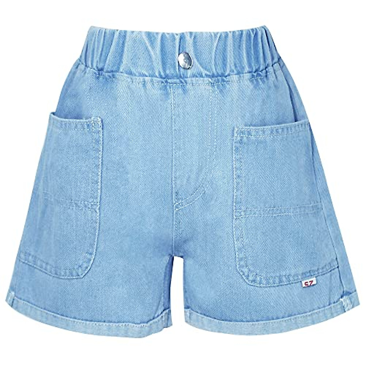 Baby Girl Summer Denim Shorts Wide Leg Cute Cooling Jeans Hot Pants Kids Casual Elastic Waistband Skirt Shorts 5-6 Years