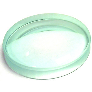 Optical Glass Lens, 3" (75mm) - 200mm Focal Length - Ground, Beveled Edges - Use as Top Spinning Base - Eisco Labs