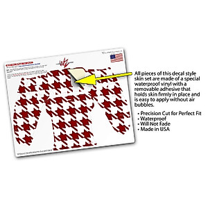 WraptorSkinz Skin Wrap compatible with Sony PS5 DualSense Controller Houndstooth Red Dark (CONTROLLER NOT INCLUDED)