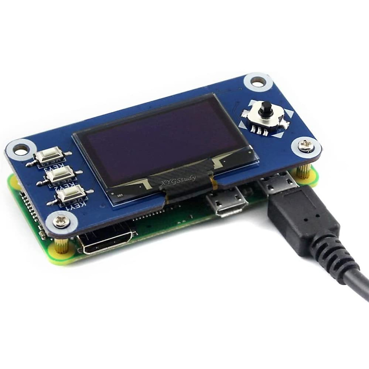 1.3inch 128x64 OLED Display HAT for Raspberry Pi 4 3 Jetson Nano SPI/I2C Interface with Embedded Controller @XYGStudy