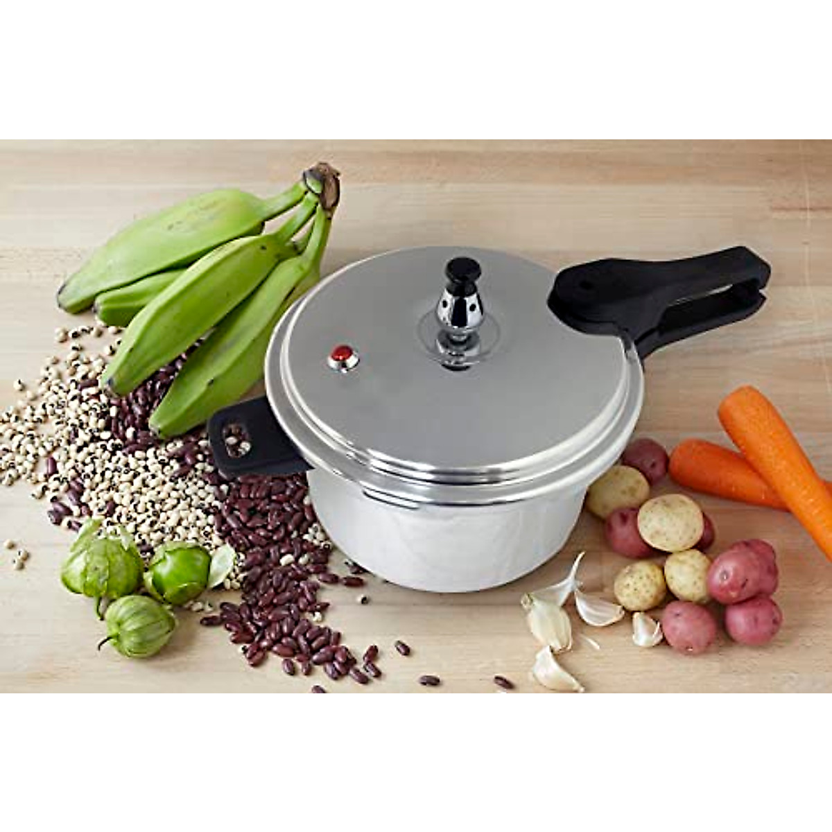 IMUSA 7 Quart Stovetop Aluminum Pressure Cooker with Safely Valve