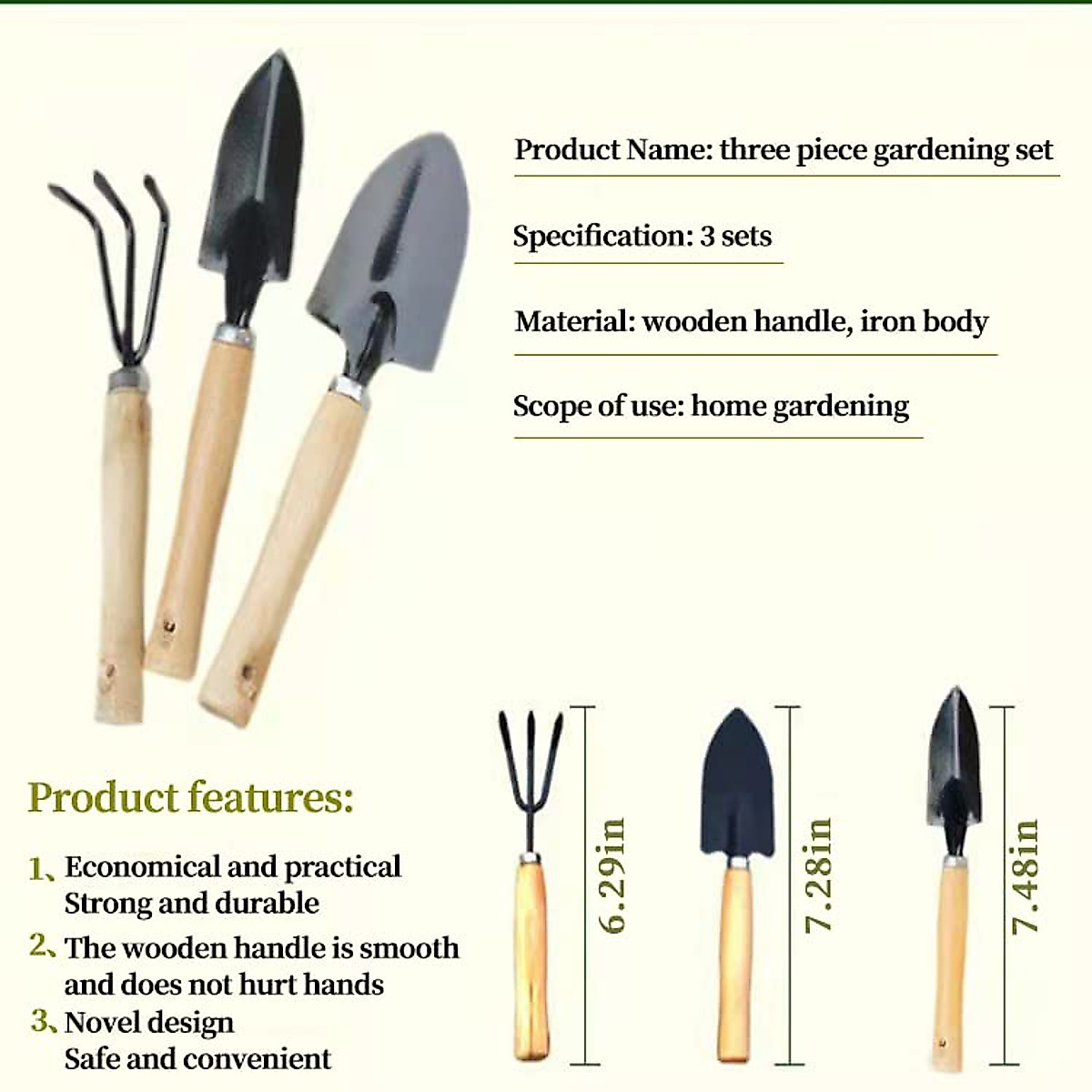 3Pcs Succulent Tools, This Tool Set is Especially Suitable for Office Gardening, Desktop Gardening and Indoor Bonsai,It Helps You All Kinds of Small Potted Plants，Meets Your Gardening Needs