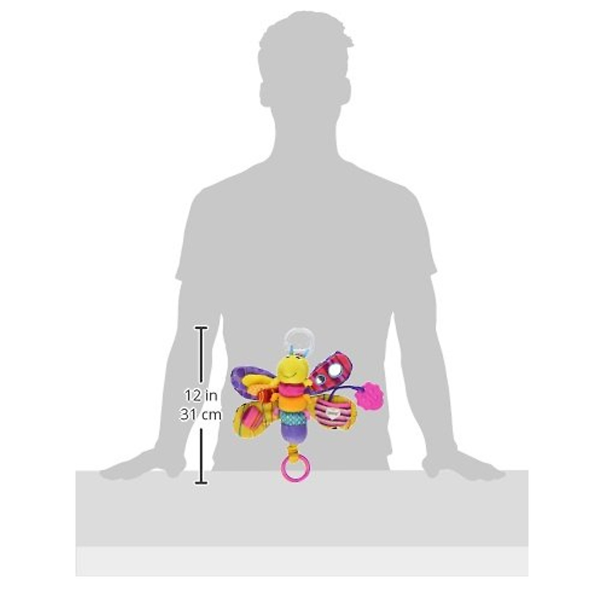 Lamaze Clip On Car Seat and Stroller Toy - Fifi the Firefly - Crinkle Car Seat Toys and Stroller Toys - Sensory Toys for Babies - Travel Toys for Car - Infant Toys Ages 0 Months and Up