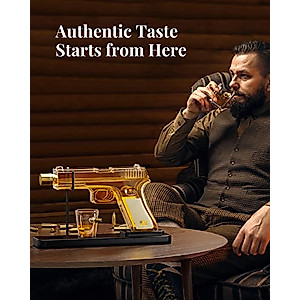 Gifts for Men Dad, Kollea 15.2 Oz Whiskey Decanter Set with 2.0 Oz Glasses, Unique Anniversary Birthday Gift Ideas for Him Husband Grandpa, Cool Tequila Liquor Dispenser for Home Bar