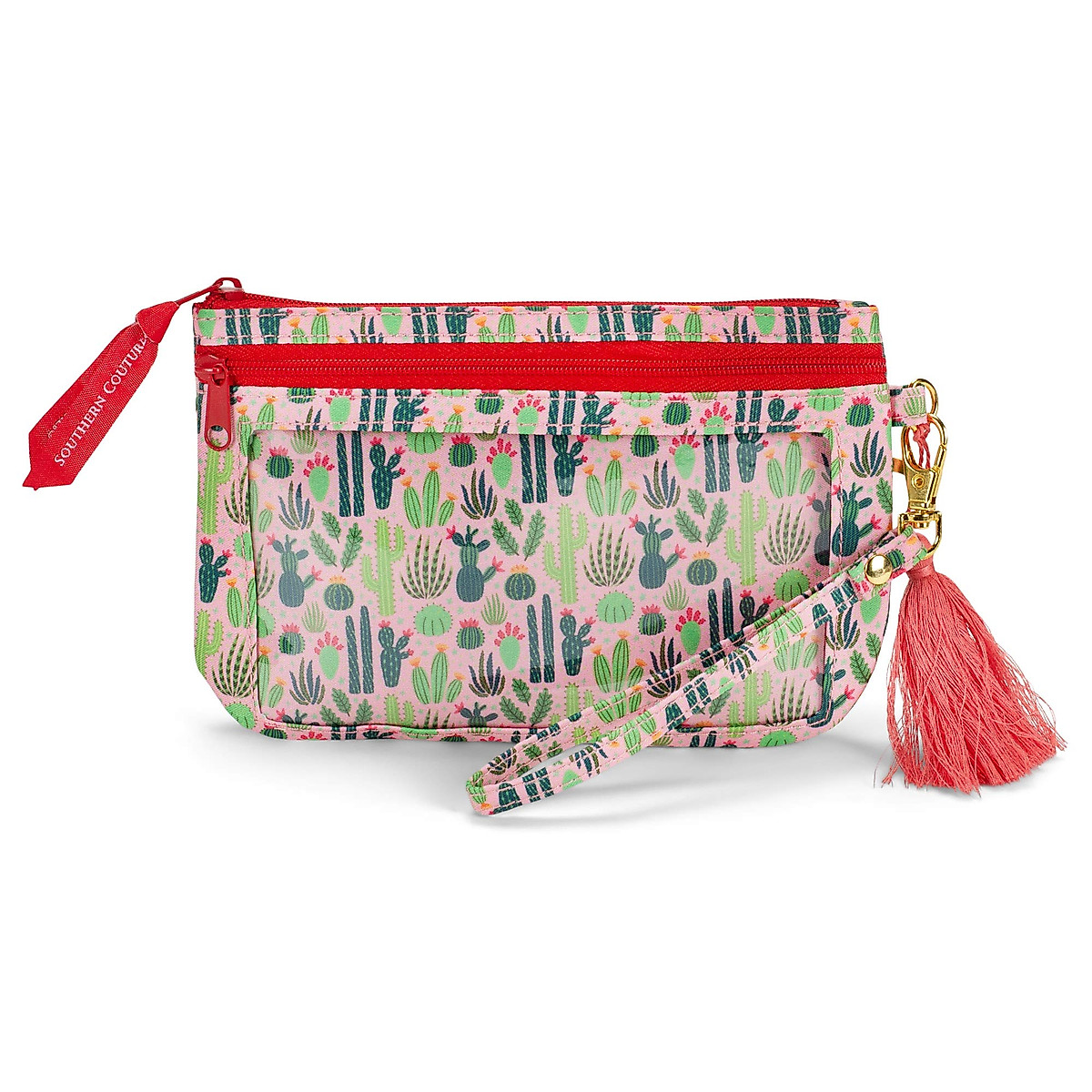 Cactus Southwest Dusty Pink and Orange 7 x 5 Polyester Phone Wristlet Handbag