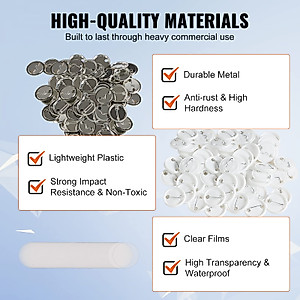 VEVOR Pin Back Button Parts for Button Maker Machine (32mm)