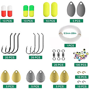 Walleye Rigs Fishing Lure Making Kit Walleye Spinner Rigs Kokanee Rigs Trolling Rigs, Lure Making Supplies Parts Crawler Harness Live Bait Rigs Colorado Blades Pompano Floats Clevis Beads