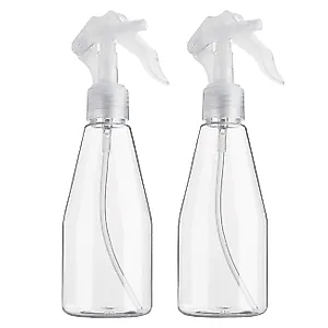 dedoot Clear Spray Bottle for Hair, Plant Mister Spray Bottle, 2 Pack Empty Small 7oz Plastic Refillable Trigger Sprayer, Leak Proof Spray Bottles for Cleaning Solutions, Hair Care, Essential Oils