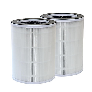 PUREBURG P100 Replacement True HEPA Filters Compatible with Welov P100 / P100 Pro Air Purifier P100-RF,H13 4-Stage Filtration Activated carbon 2-IN-1 Air Clean Dust VOCs Odor,2-Pack