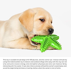 Carllg Dog Toys for Aggressive Chewers, Puppy Teething Chew Toys, Durable Indestructible Squeaky Interactive Puzzle Starfish Toys for Small Medium Large Breed