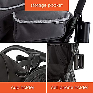 Summer 3Dpac CS+ Compact Fold Stroller, Black - Compact Car Seat Adaptable Baby Stroller - Lightweight Stroller with Convenient One-Hand Fold, Reclining Seat and Extra-Large Canopy