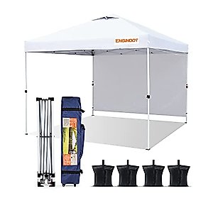 Pop Up Canopy Tent 10’ X 10’, ENGiNDOT Easy Set-Up Outdoor Canopy, Instant Canopy with Sidewall, Water Resistance Camping Canopy for Party/Exhibition/Picnic