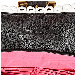 Betsey Johnson Buckle Up Convertible Clutch, Black