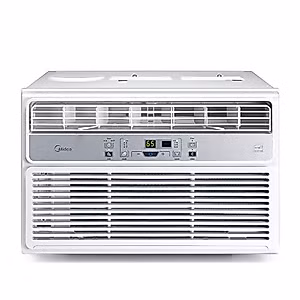 Midea 8,000 BTU EasyCool Window Air Conditioner, Dehumidifier and Fan - Cool, Circulate and Dehumidify up to 350 Sq. Ft, Reusable Filter, Remote Control, White