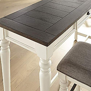 XPRESS WORLD Steve Silver Joanna Two-Tone Distressed Ivory and Mocha Wood 4-Piece Sofa Bar Set