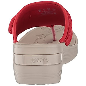 BZees Women's Dancing Queen Wedge Sandal, True Red Open Knit, 9.5