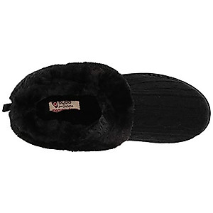 Skechers Women's Ice Angel Slipper, Black/Black, 7.5