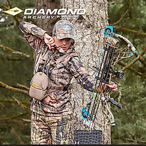 Diamond Archery Carbon Knockout Compound Bow - 3.2 LBS, 30" ATA, 22.5" - 27" Draw Length, 302 FPS, Left Hand 40 LBS, Mossy Oak