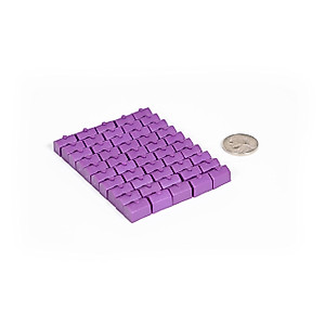 Plastic Houses: Purple Color Board Game Replacement House (Colored Miniature Town & City Buildings, Board Game Playing Pieces) | 50 Pieces