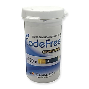 SD Codefree Blood Glucose Monitor/Monitoring Test/Testing Kit Replacement Strips (No I am NOT a Diabetic, 3 boxes of 50 Strips)