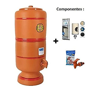 Stéfani São João Brazilian Clay Water Filter (4 L - 1 gal), Brown(22.205-4)