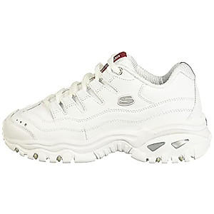 Skechers womens Energy fashion sneakers, White Mesh/Leather, 7.5 US