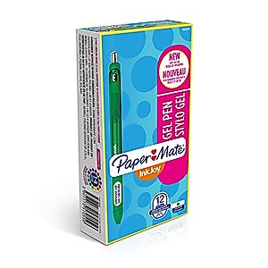 Paper Mate InkJoy Gel Pens | Medium Point (0.7 mm) | Green | 12 Count