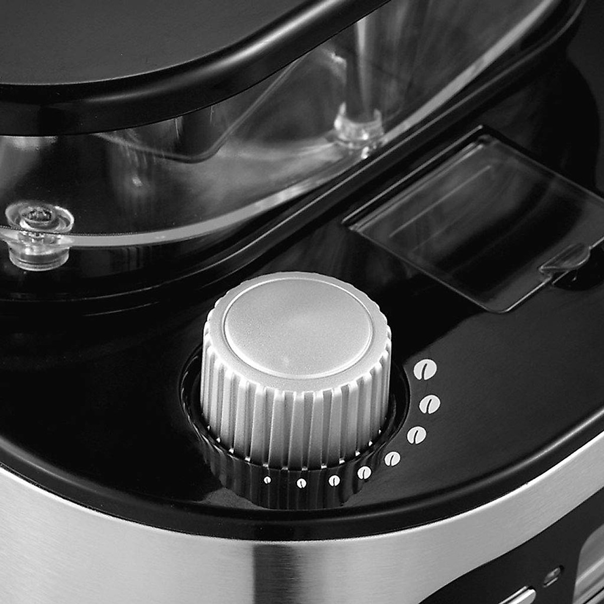 ROLTIN Coffee Machine Coffee Maker 15-Cup Coffee Makers with Timer Mode And Auto-Off Function Grind Coffee Machine with Removable Filter Basket Stainless Steel Black