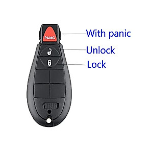 Key Fob for Dodge Charger/Challenger/Durango /Journey/RAM 1500 2500 3500,Keyless Entry Remote Replacement for Chrysler 300 2008-2010/Grand Caravan Cherokee(M3N5WY783X )