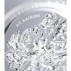 Huckberry Whiskey Peaks Iconic Mountain Bar Glasses, 11.5 oz Capacity, Lead-Free Crystal, Mt. Rainier, Set of 2