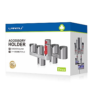 LANMU Accessory Holder Compatible with Dyson V15 V12 V11 V10 V8 V7 Outsize Gen5 G5 Cordless Stick Vacuum Cleaner, Docking Station Attachments Organizer