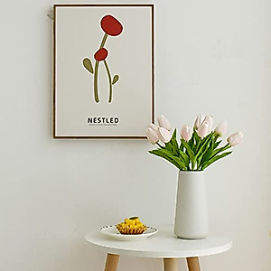 ONLY ART 30pcs Peach Artificial Tulip Flowers with Soft Latex Materials for Mother's Day Home & Kitchen Decoration