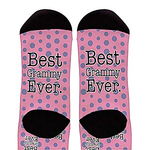 Grandmother Gifts Best Grammy Ever Sock for Grandma Clothes Grammy Socks 1-Pair Novelty Crew Socks