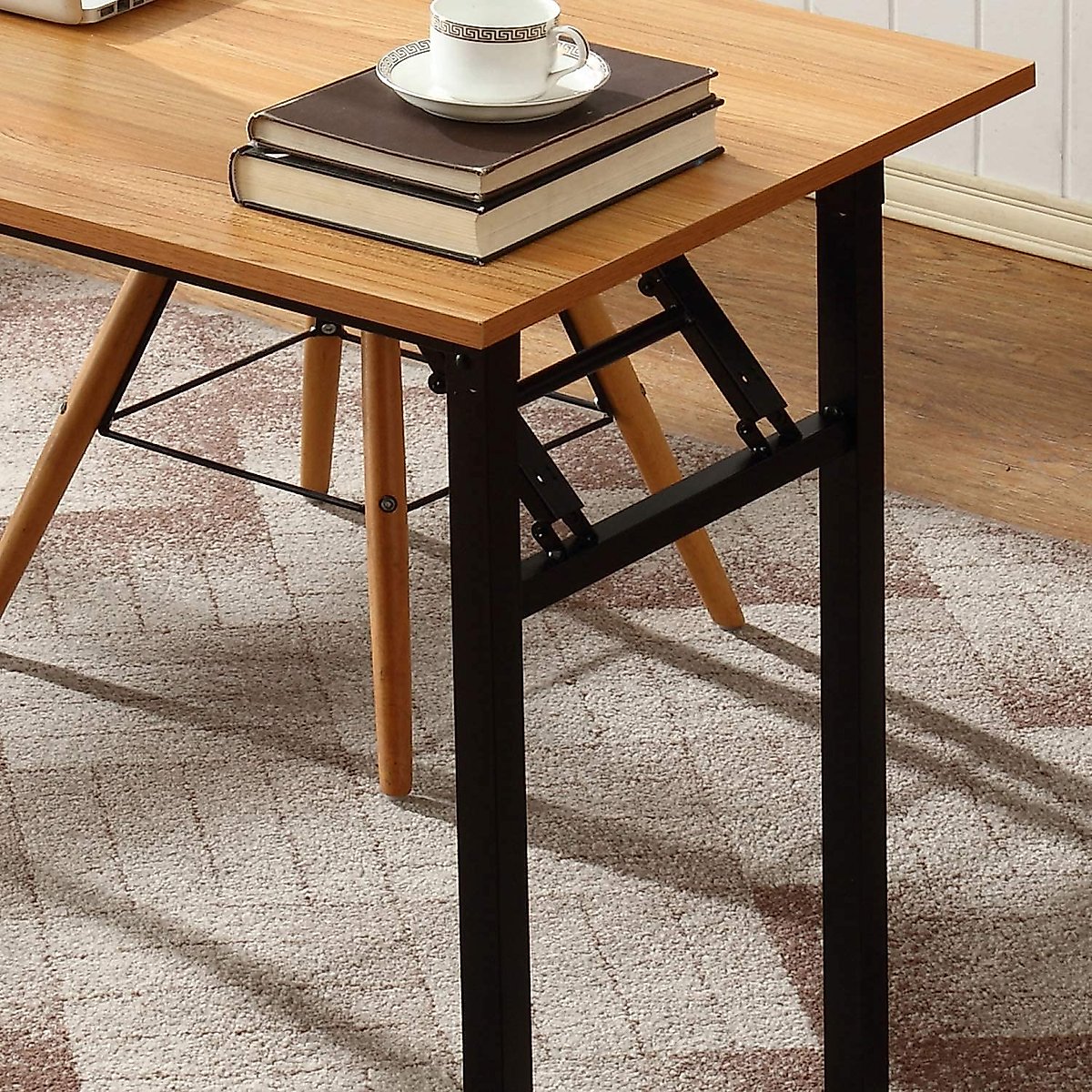 Computer Desk,47" Modern Simple Style Folding Tables,Home Office Writing Desk, Space Saving Foldable Table, No Install Needed