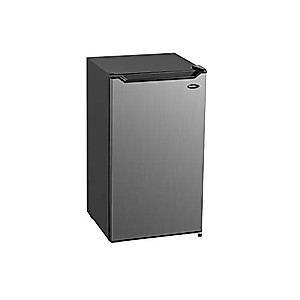 Danby DAR032B1SLM 3.2 Cu.Ft. Mini Fridge In Stainless Look - Free-Standing All Fridge For Bedroom, Living Room, Kitchen, Dorm